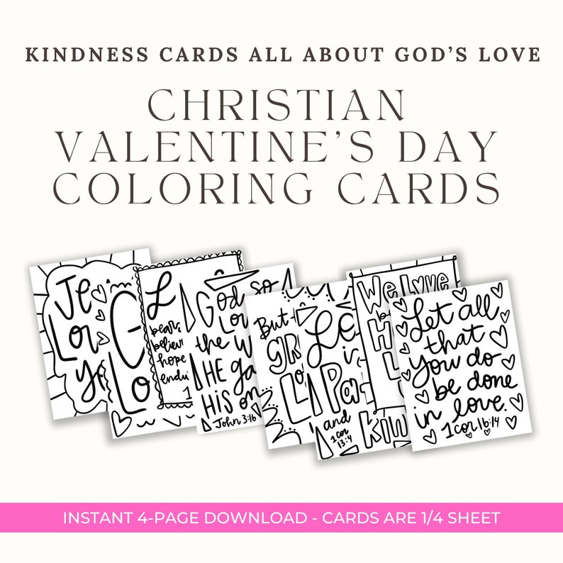 Bible Verse Valentine, Christian Valentine Cards, Kindness Cards ...