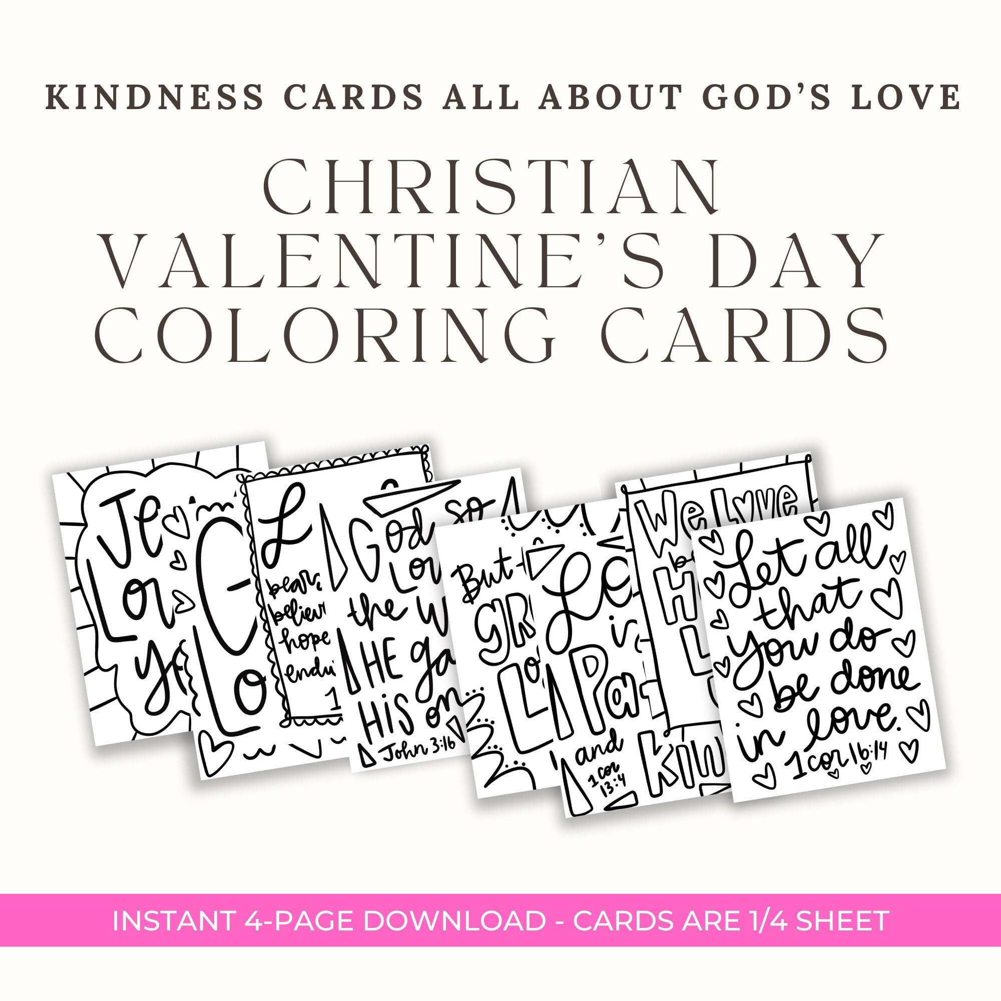 Bible Verse Valentine, Christian Valentine Cards, Kindness Cards ...
