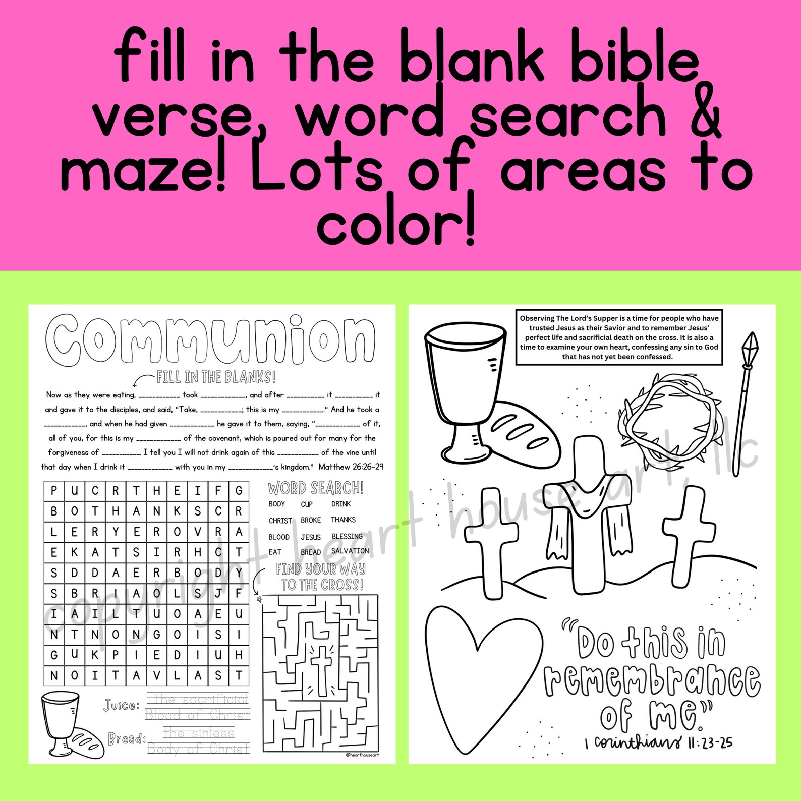 Communion Craft, Communion Coloring Page, Jesus Coloring Pages ...
