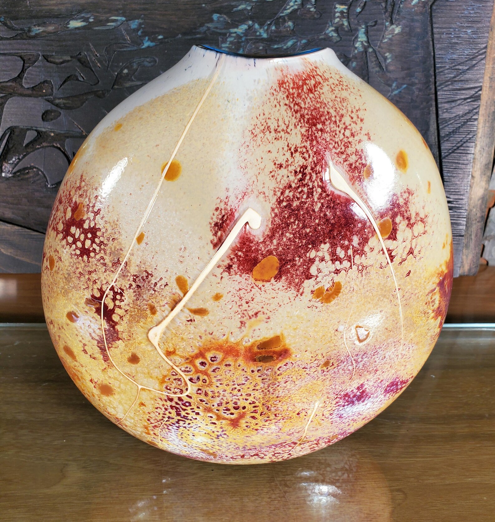 Desert Sunrise Reticulated Powders Pocket Vase With a Duro Vanilla ...