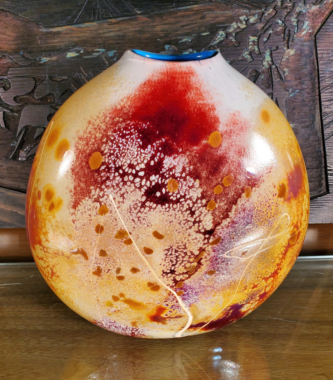 Desert Sunrise Reticulated Powders Pocket Vase With a Duro Vanilla ...