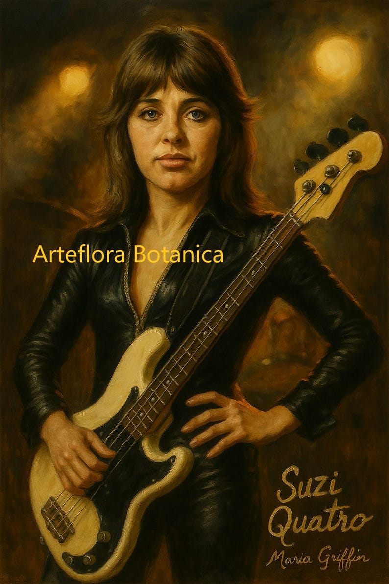 Rare Suzi Quatro Poster Canvas Metal Art Print Mixed Media– Limited ...