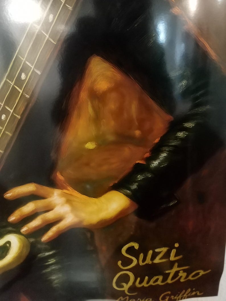 Rare Suzi Quatro Poster Canvas Metal Art Print Mixed Media– Limited ...