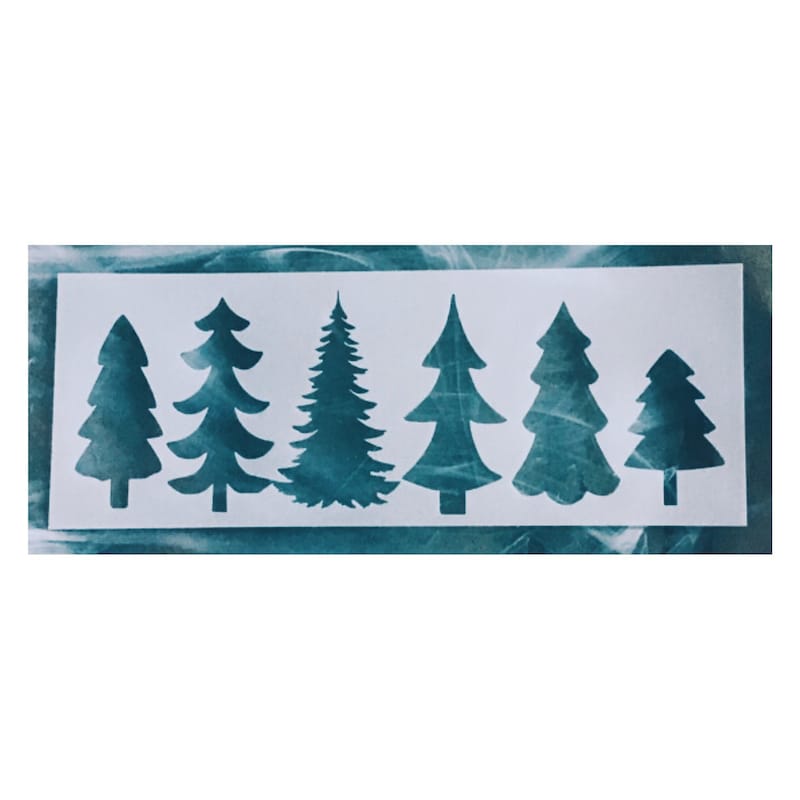 Pine Tree Stencil - Etsy