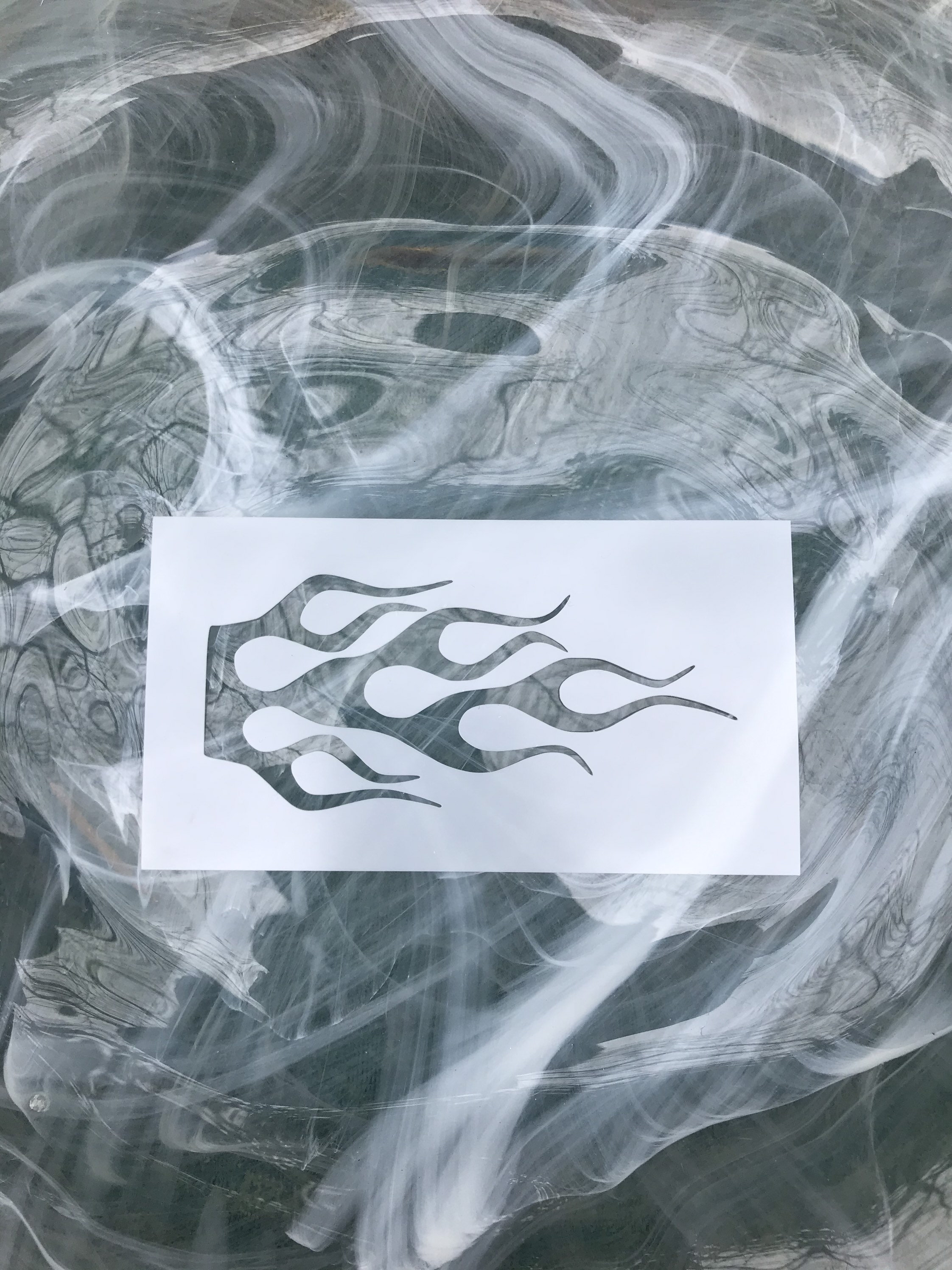 Reusable Flames Stencil: Mylar Hotrod Fire Stencil - Etsy