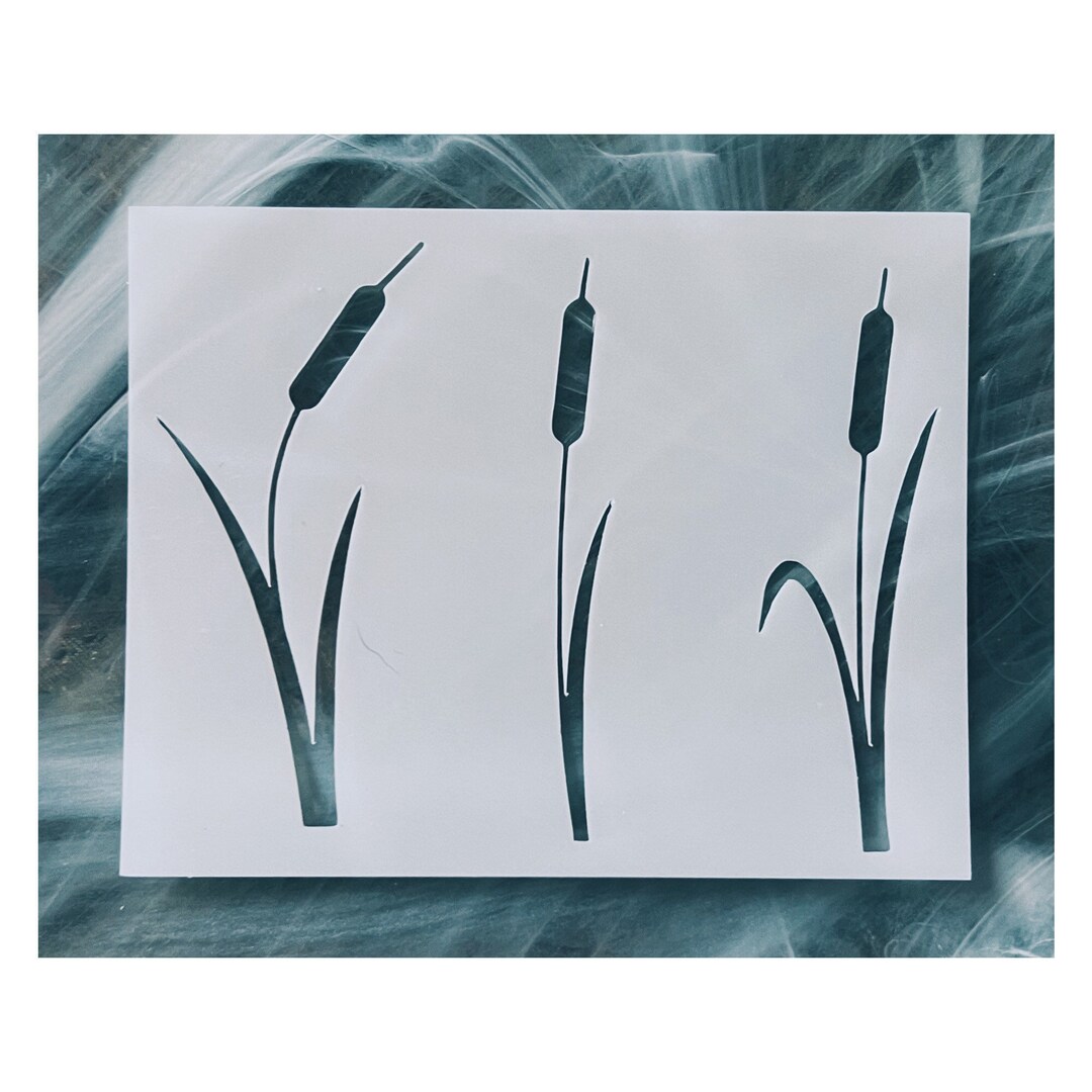 Cattails Stencil, Reusable Cattails Stencil, Bulrush Stencil Stencil ...