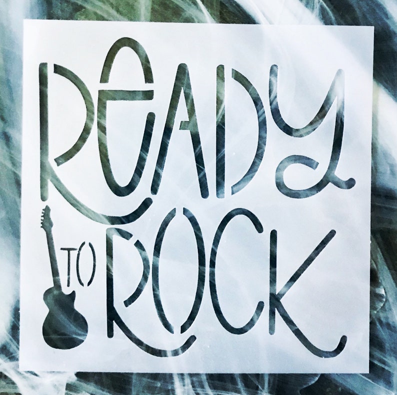 Ready to Rock Stencil Reusable Ready to Rock Stencil Rock - Etsy