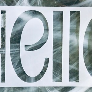 Hello Stencil, Reusable Hello Stencil, Custom Reusable Stencil, Craft ...
