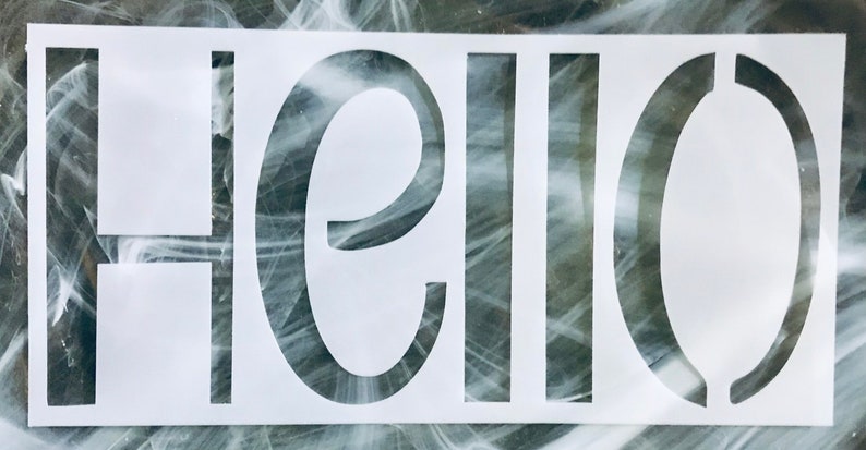 Hello Stencil Reusable Hello Stencil Custom Reusable - Etsy