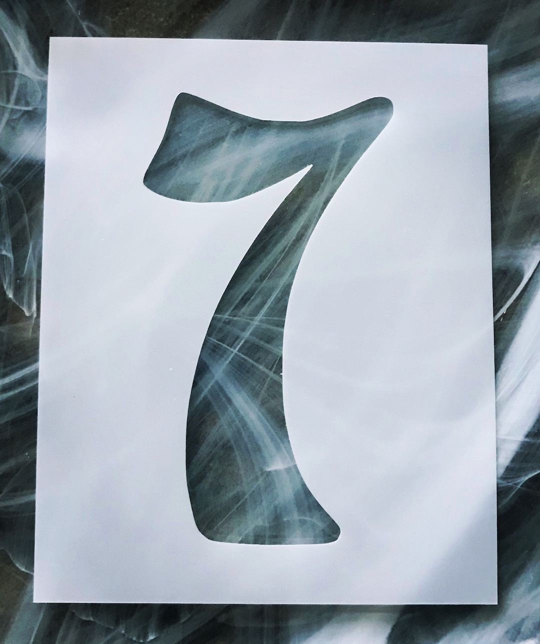 Seven Stencil, Reusable Number Seven Stencil, Birthday Stencil, Custom ...