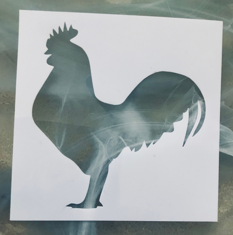 Rooster Stencil Reusable Rooster Stencil Rooster Decor - Etsy