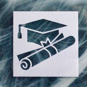 Graduation Stencil, Reusable Graduation Stencil, Graduation Cap and ...