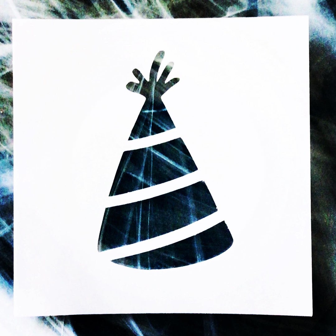 Reusable Party Hat Stencil, Reusable Birthday Stencil, Plastic Mylar ...
