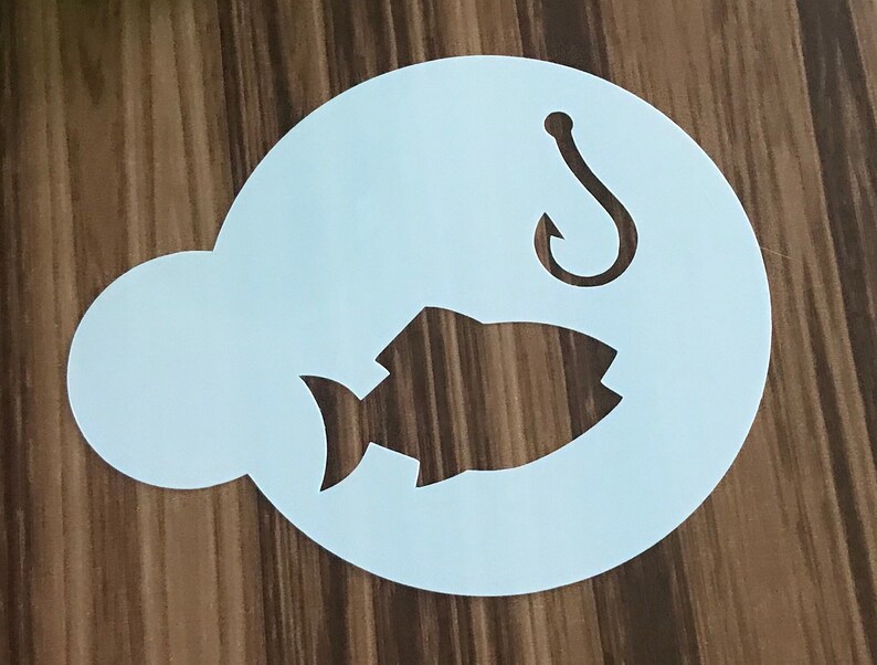 Fishing Stencil. Reusable Fishing Stencil. Fish Stencil | Etsy