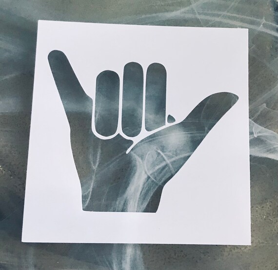 Shaka Stencil Shaka Reusable Template Many Sizes | Etsy