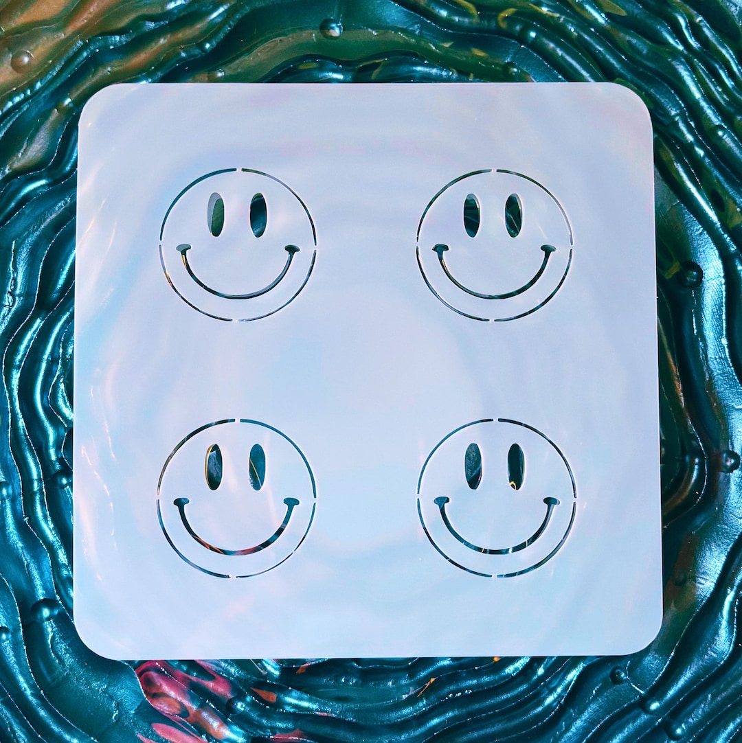 Smile Pattern Mylar Stencil: 1.5" Stencil Genie Compatible, Stencil ...