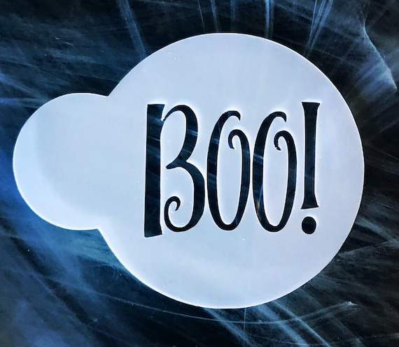Boo Cookie Stencil Reusable Boo Cookie Stencil Macaron | Etsy