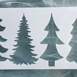 Pine Trees Stencil, Reusable Trees Stencil Stencil, Pine Trees Home Decor Stencil, DIY Fir Trees ...