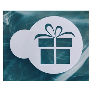 Present Cookie Stencil, Reusable Gift Stencil, Present Coffee Stencil, Christmas Gift Stencil - Etsy