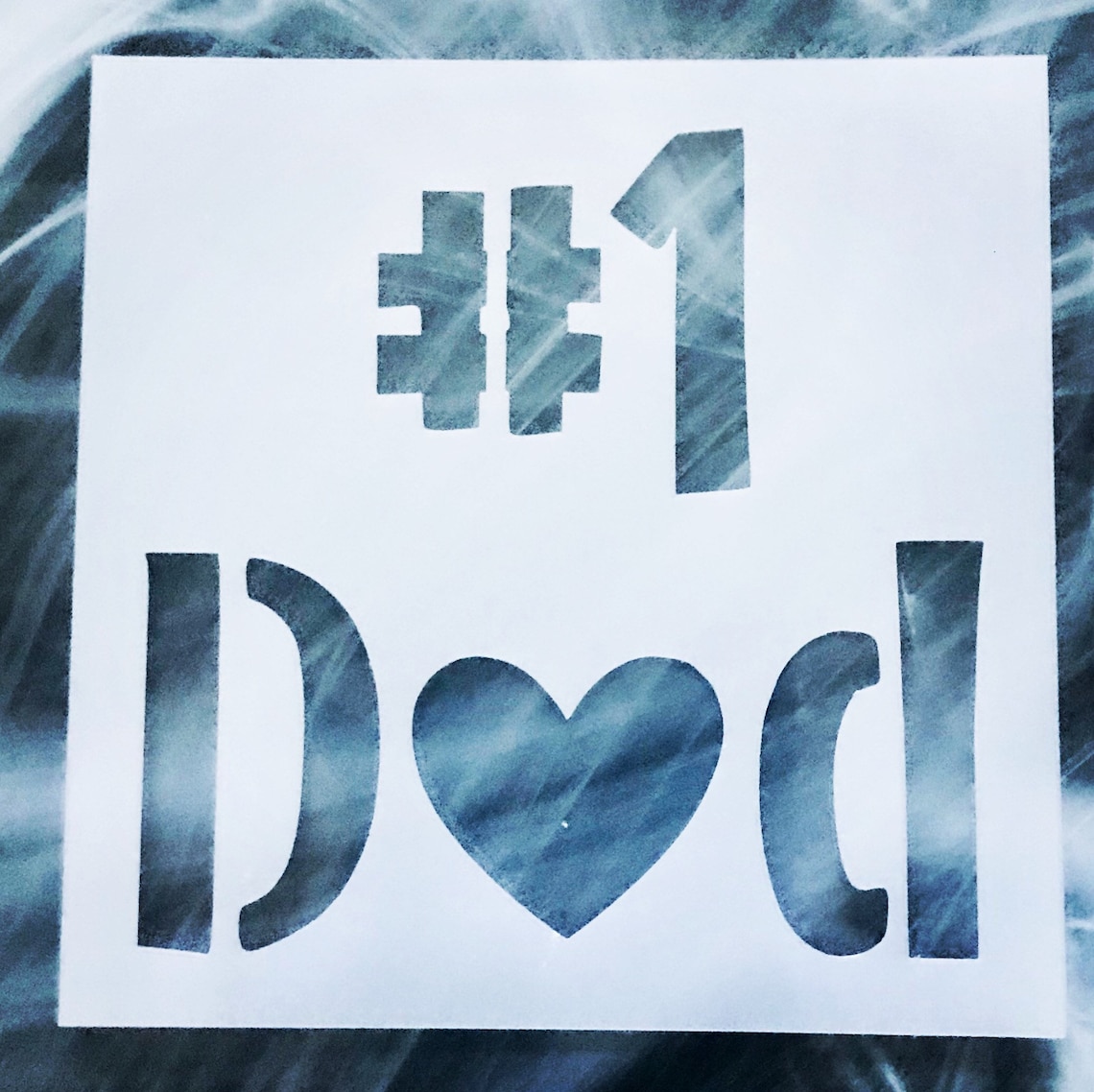 Dad Stencil Reusable Fathers Day Stencil Number One Dad | Etsy