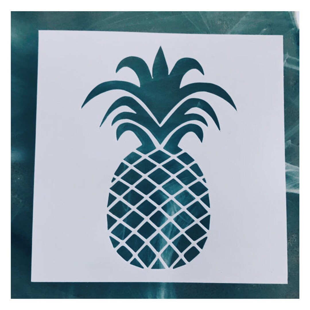 Pineapple Stencil, Reusable Pineapple Stencil, Custom Reusable Stencils ...
