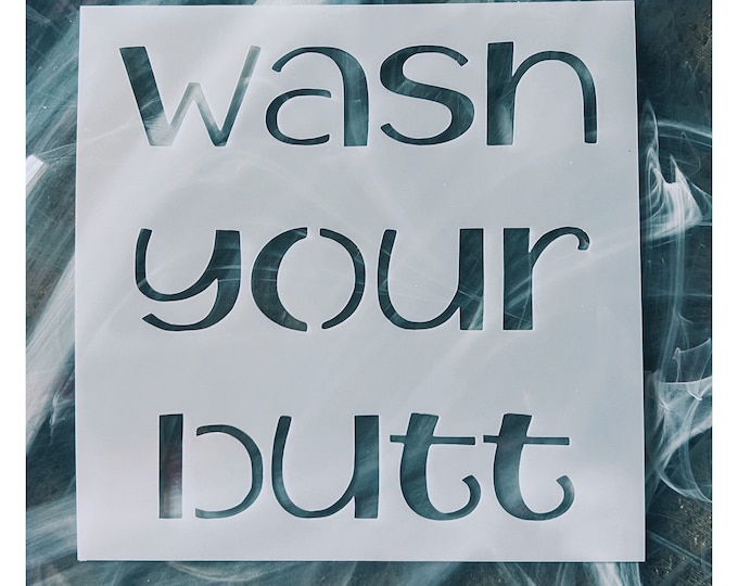 Wash Your Hands and Say Your Prayers Bathroom Stencil Bathroom Stencil ...