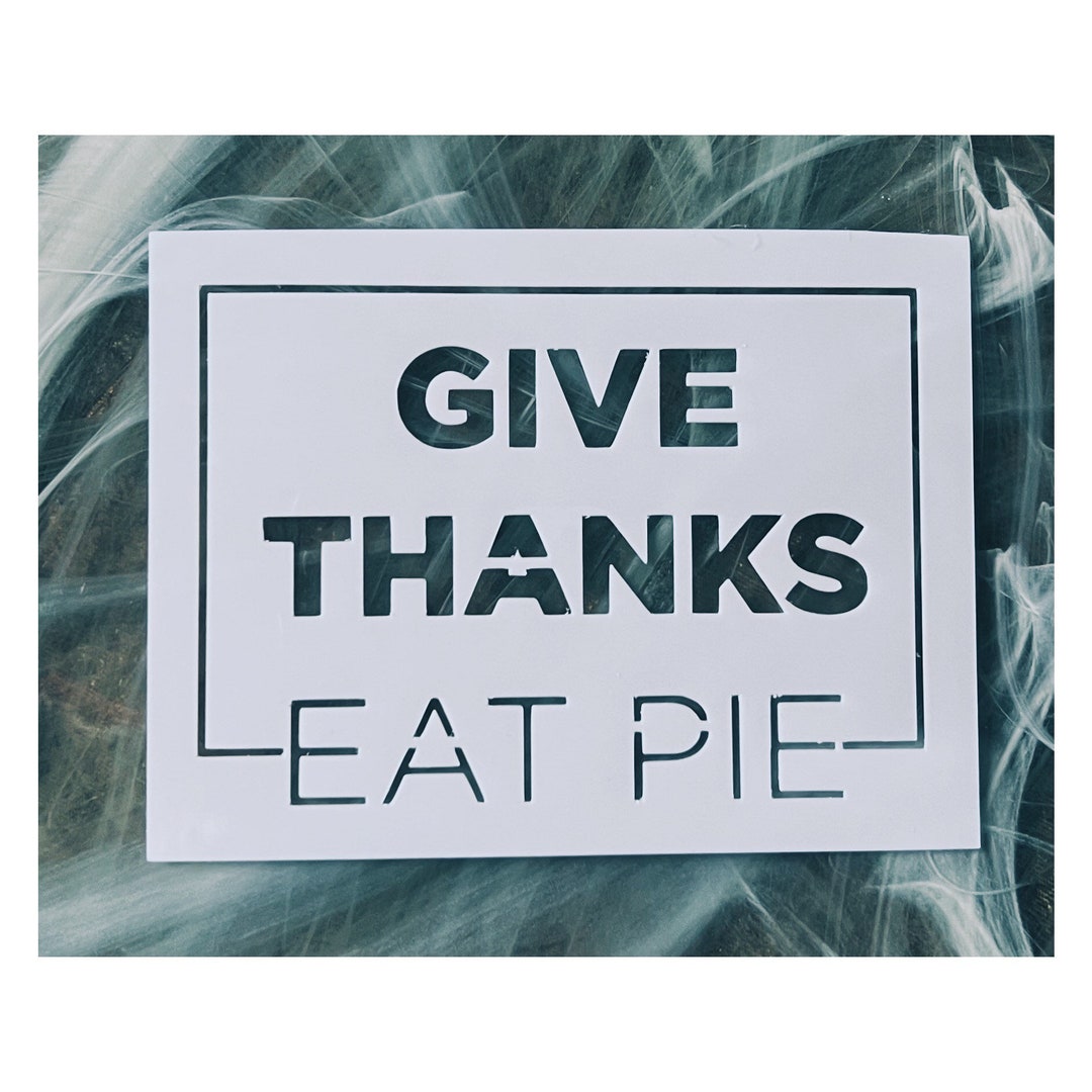 Give Thanks Stencil, Thanksgiving Stencil, Holiday Home Decor Stencil ...