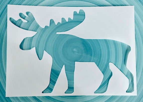 Moose Stencil Reusable Moose Stencil Moose Template | Etsy