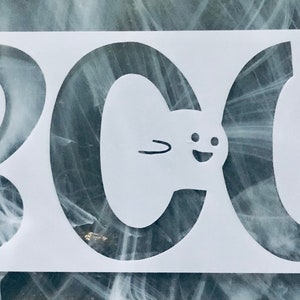 Boo Stencil, Reusable Halloween Stencil, Custom Reusable Stencil, Craft ...