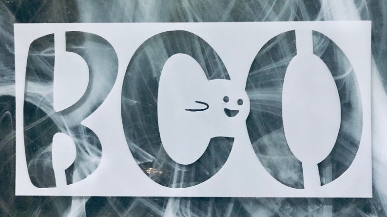 Boo Stencil Reusable Halloween Stencil Custom Reusable | Etsy