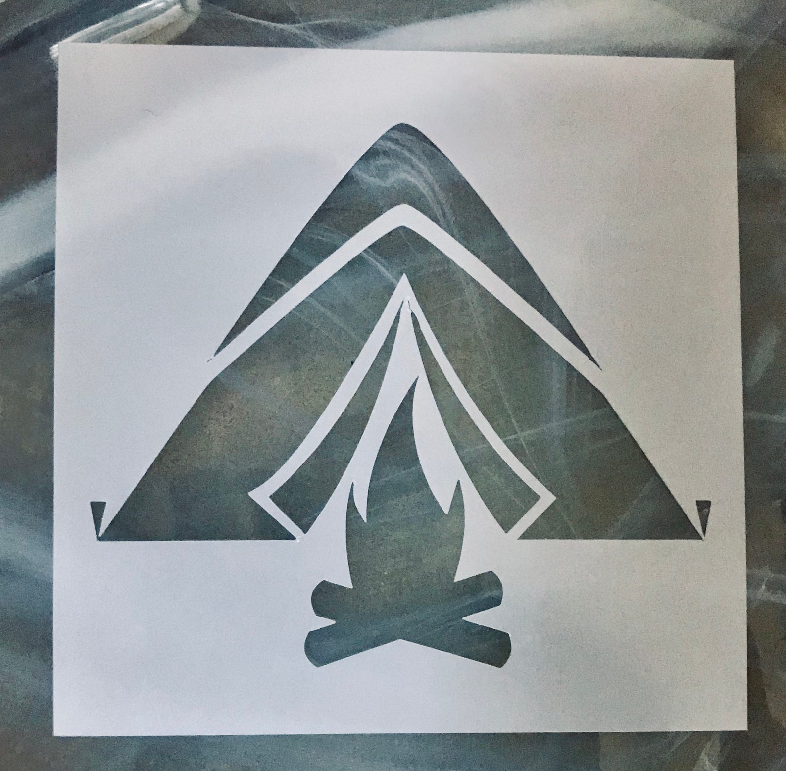 Camping Stencil Reusable Tent Stencil Campfire Stencil - Etsy