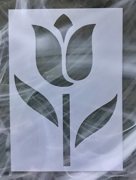 Tulip Stencil for Painting Reusable Tulip Stencil Tulip | Etsy