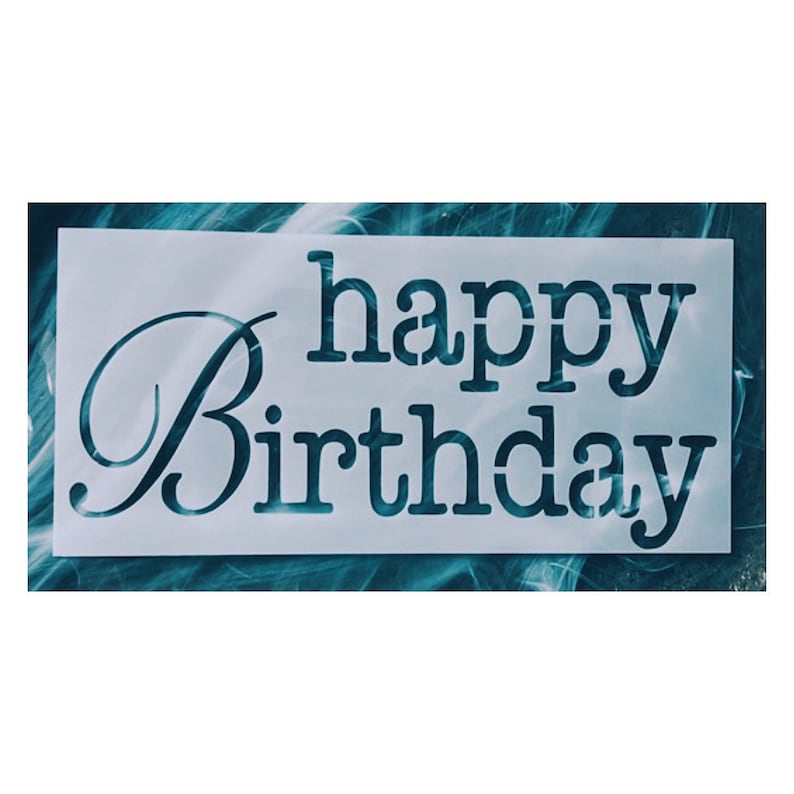 Happy Birthday Stencil Reusable Happy Birthday Stencil Sheet - Etsy