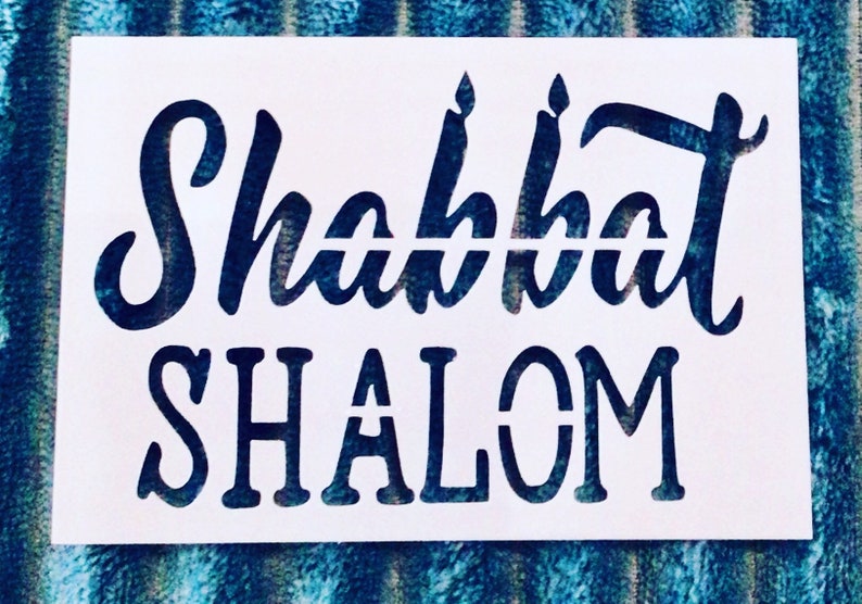 Shabbat Shalom Stencil Reusable Shabbat Shalom Stencil | Etsy