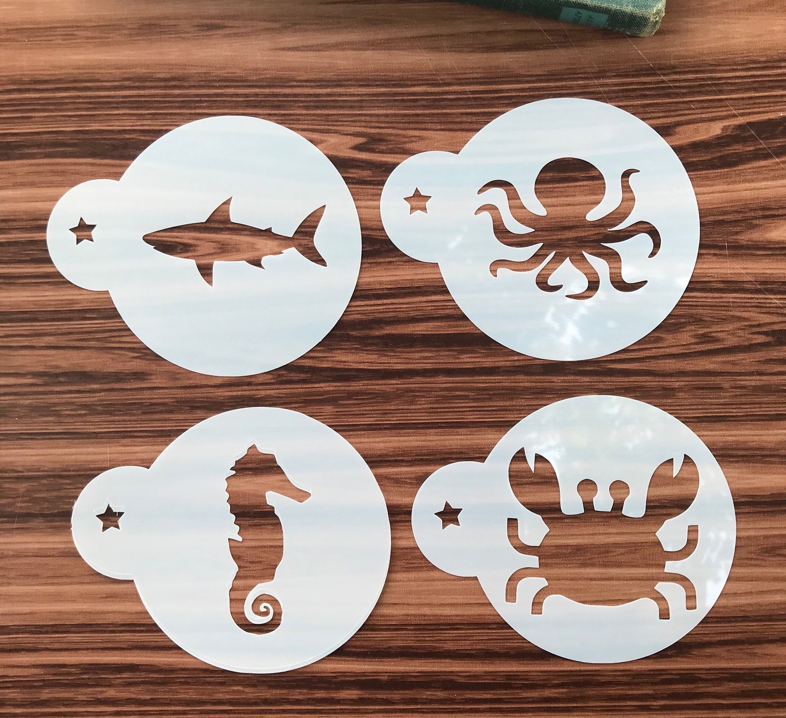 Ocean Life Cookie Stencil Bundle Reusable Ocean Life Stencils - Etsy