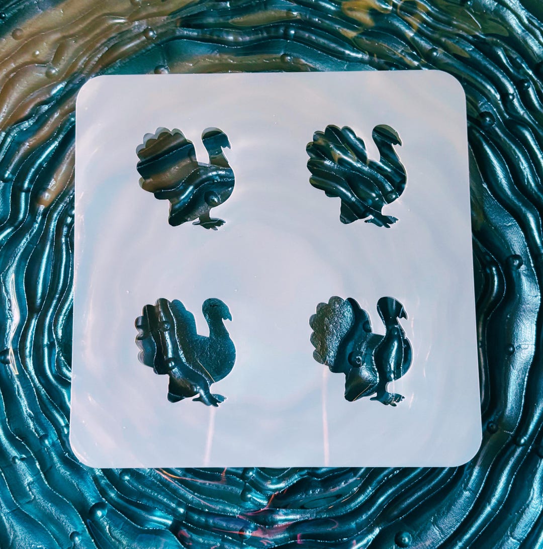 Turkey Pattern Mylar Stencil: 1.5" Stencil Genie Compatible Fall Turkey ...