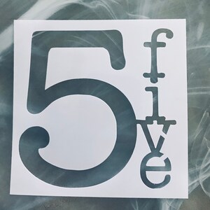 Five Stencil, Reusable Number Stencil, Birthday Stencil, Custom ...