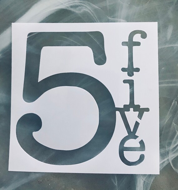 Five Stencil Reusable Number Stencil Birthday Stencil | Etsy