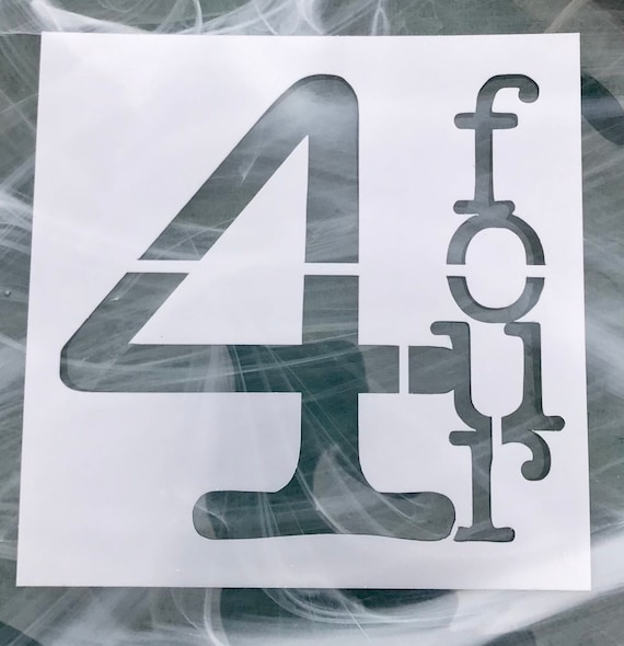 Four Stencil Reusable Number Stencil Birthday Stencil | Etsy