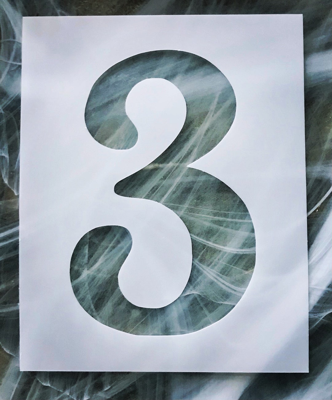 Three Stencil Reusable Number Three Stencil Birthday - Etsy