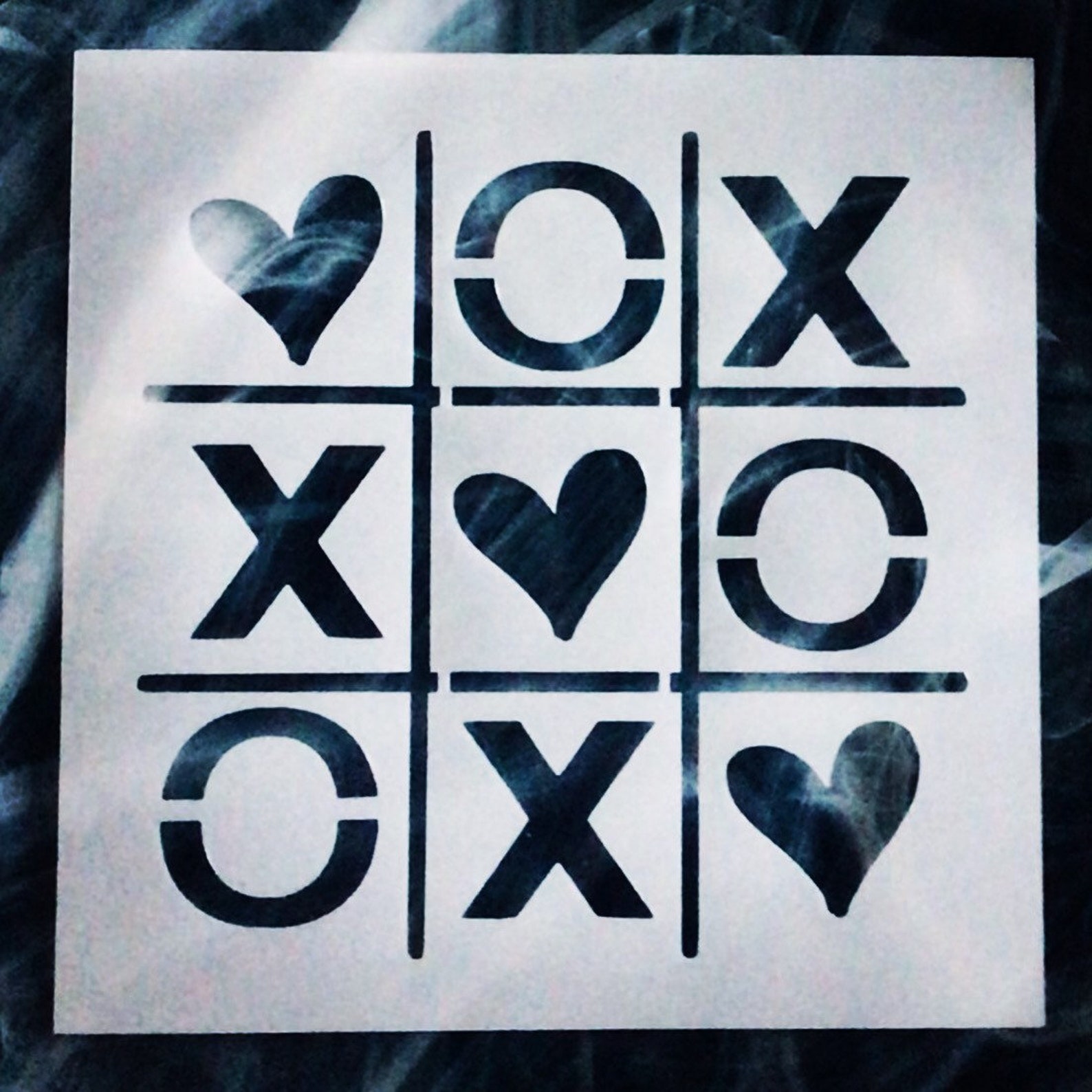 Reusable Valentine Tic Tac Toe Stencil Love Tic Tac Toe - Etsy
