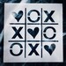Reusable Valentine Tic Tac Toe Stencil, Love Tic Tac Toe Stencil, Mylar ...