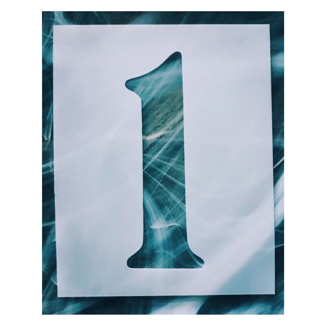 One Stencil, Reusable Number Stencil, Birthday Stencil, Custom Reusable ...