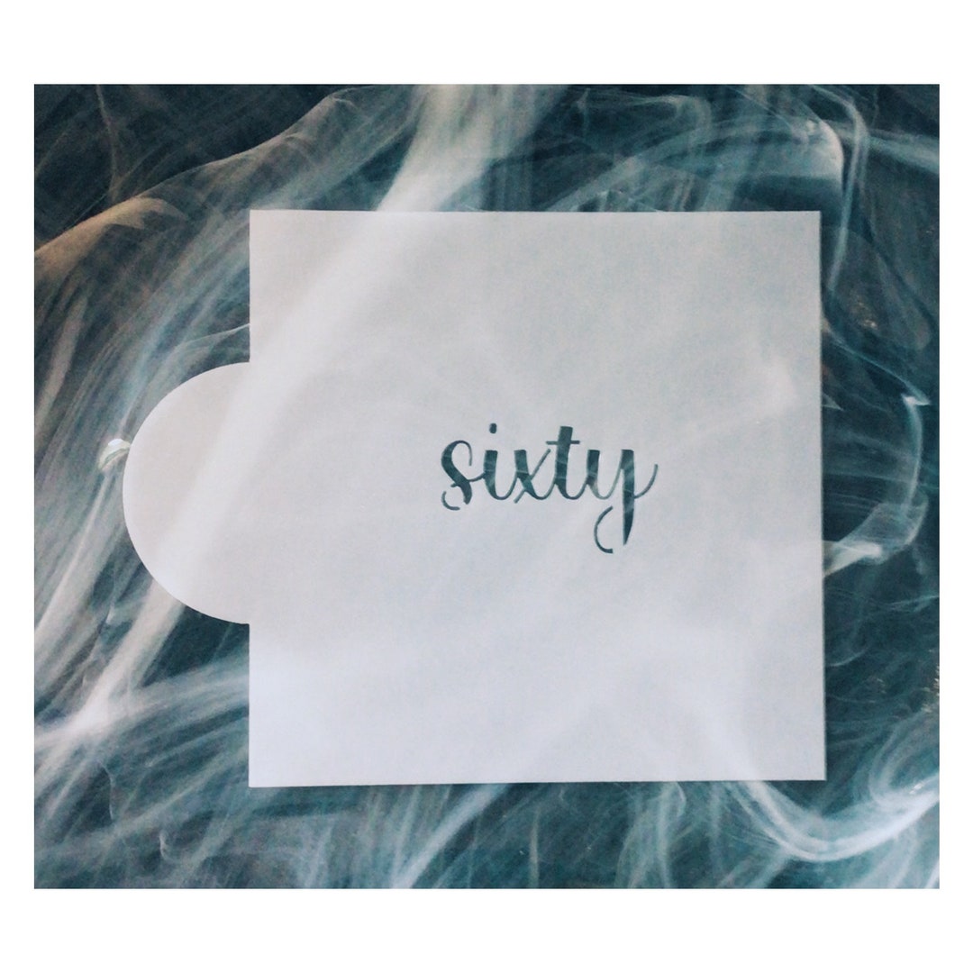 Sixty Stencil, Anniversary Stencil, Stencil for Stencil Genie, Stencil ...
