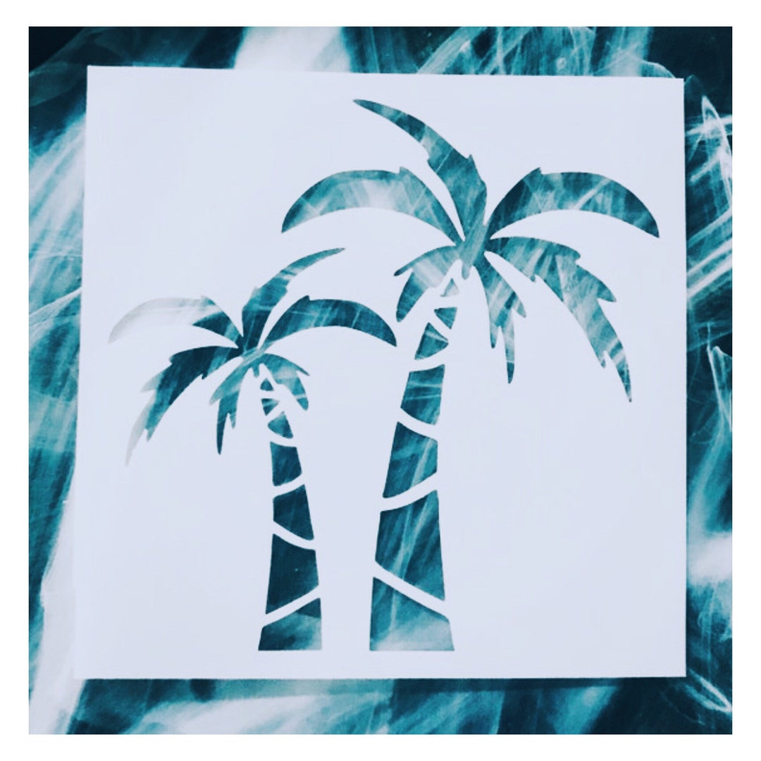 Palm Tree Stencil: Reusable Mylar Craft Stencil for Painting - Etsy
