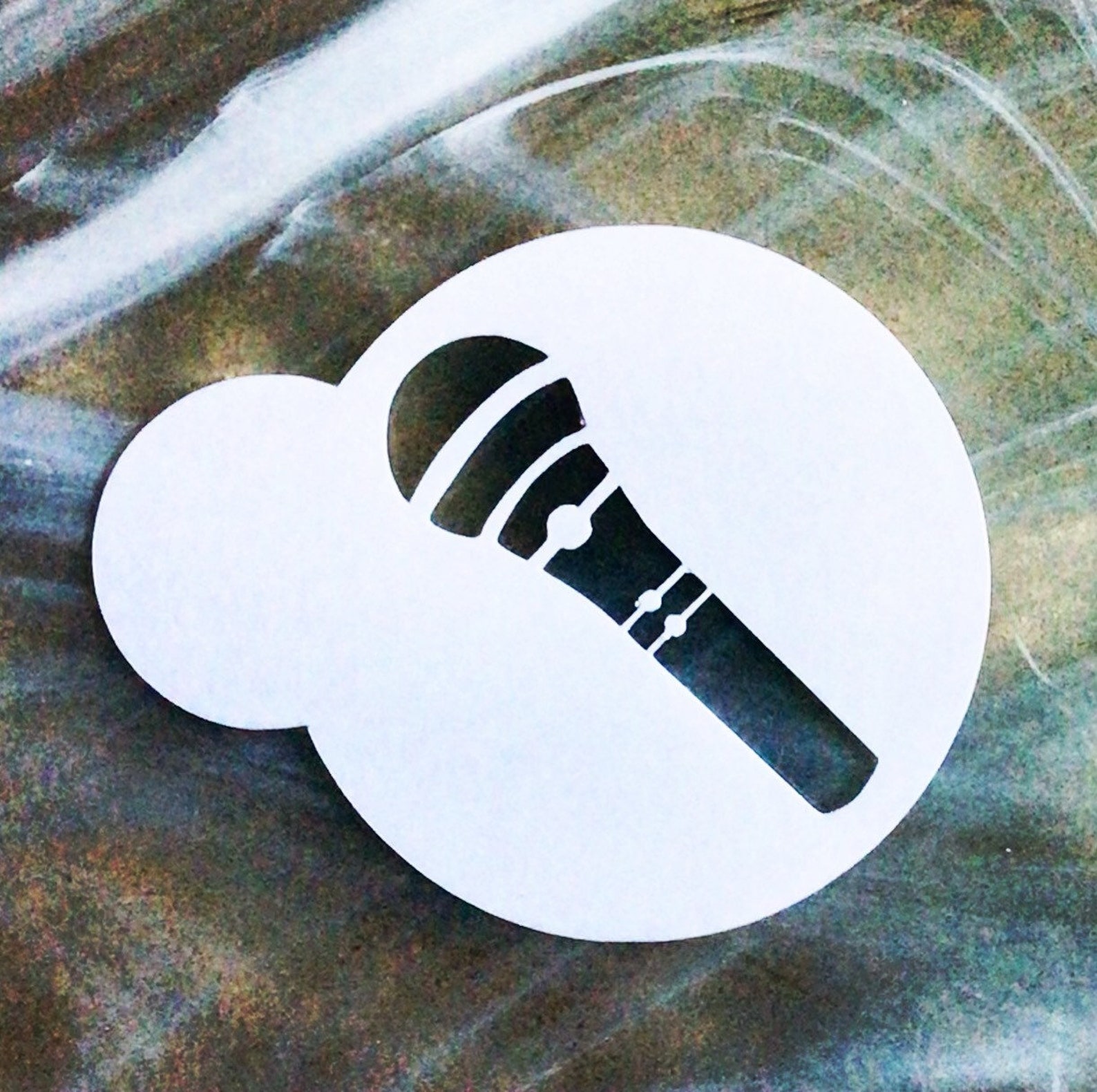 Microphone Cookie Stencil Reusable Microphone Stencil - Etsy