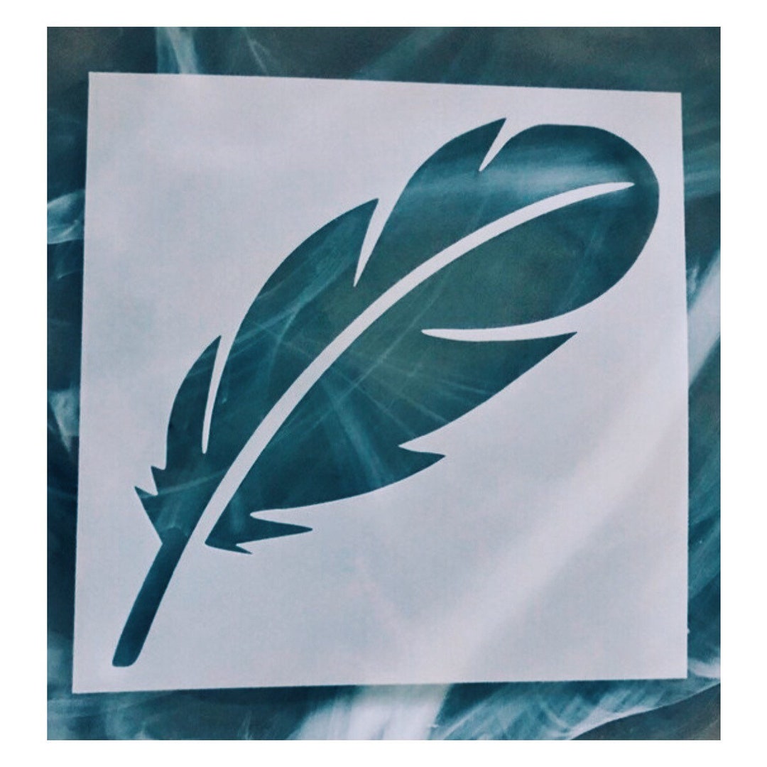 Reusable Feather Stencil: Mylar DIY Craft Stencil - Etsy