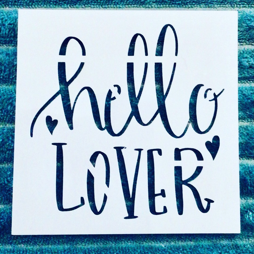 Love Stencil, Reusable Hello Lover Stencil, Home Decor Stencil - Etsy