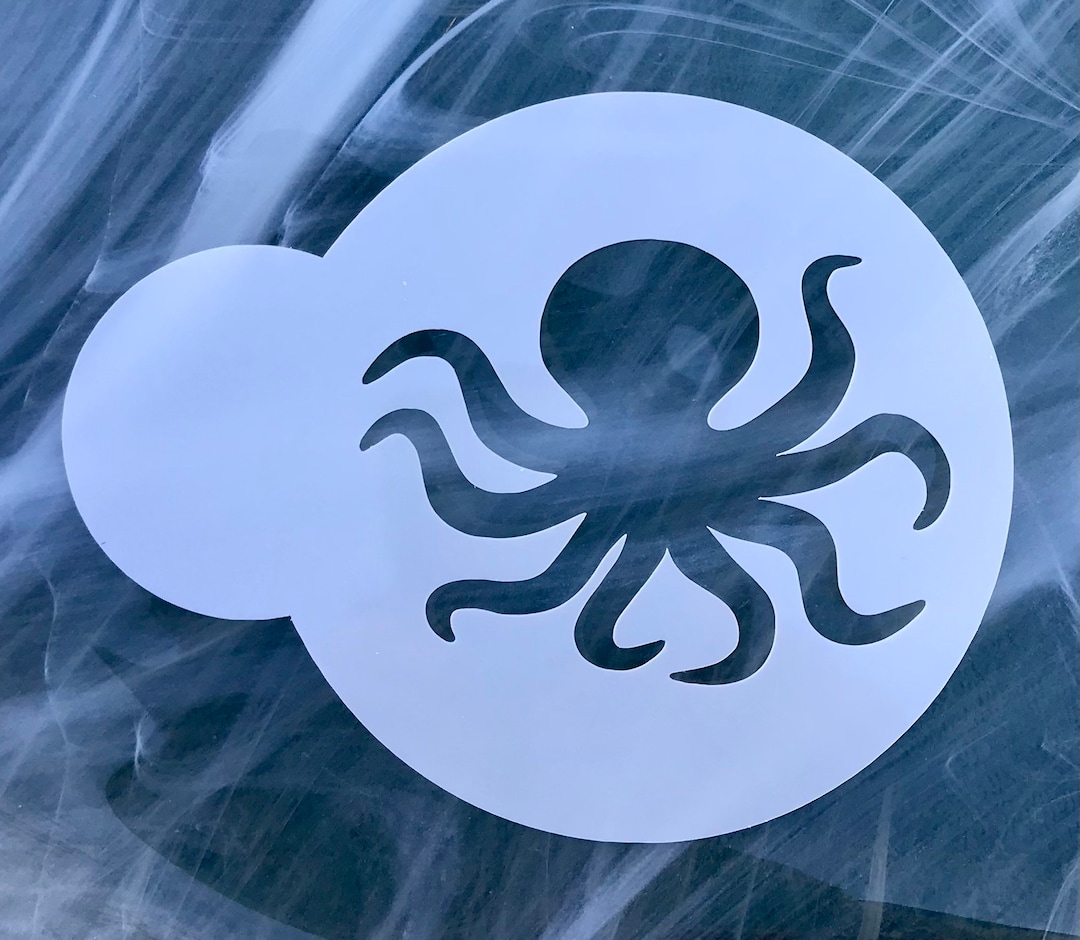 Octopus Stencil, Reusable Octopus Stencil, Octopus Cake Stencil ...