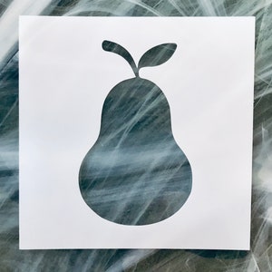 Pear Stencil, Reusable Pear Stencil, Stencil of Pear, Large Craft ...